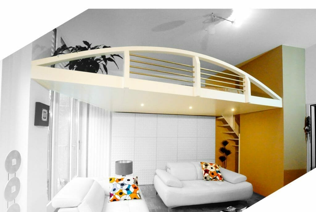 Lit mezzanine - sur mesure - pour un gain de place chez soi